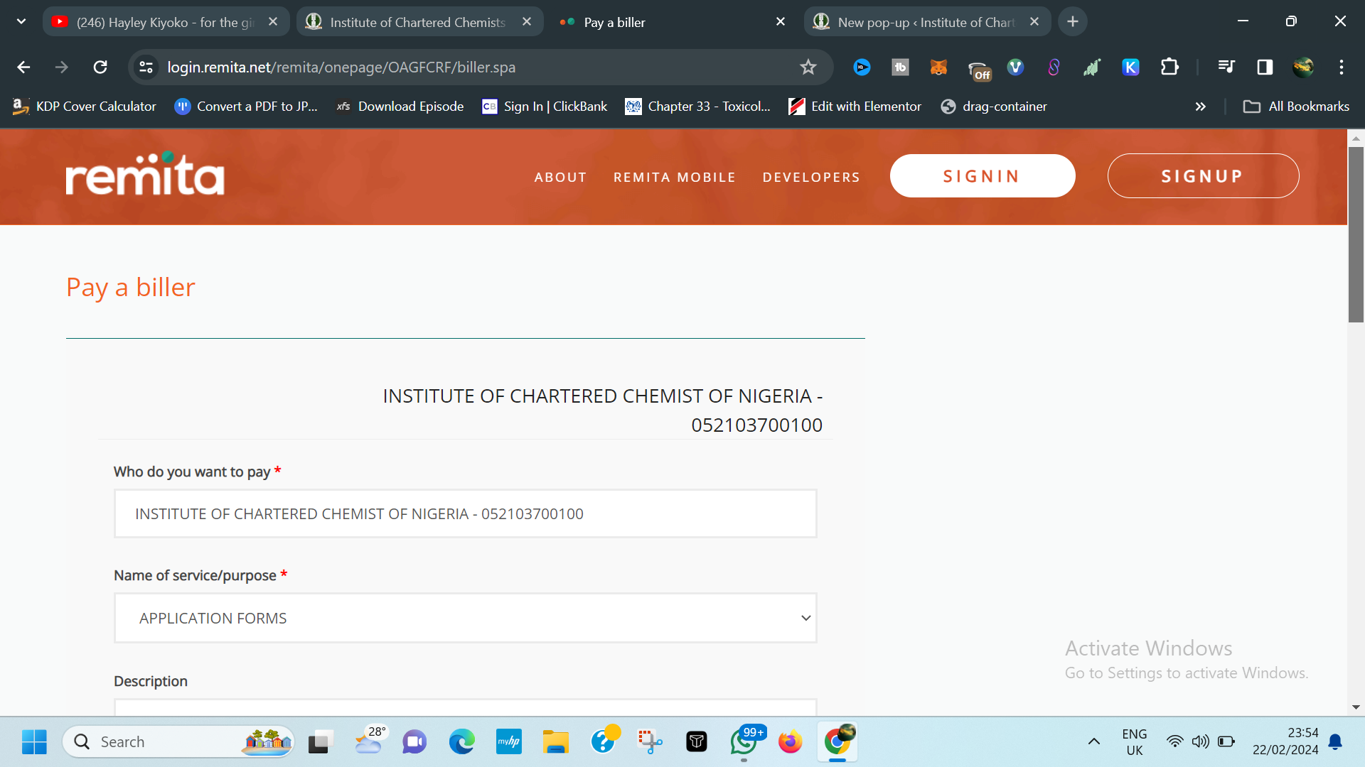 How to Make Payments for ICCON Fees on Remita – Institute of Chartered Chemists of Nigeria